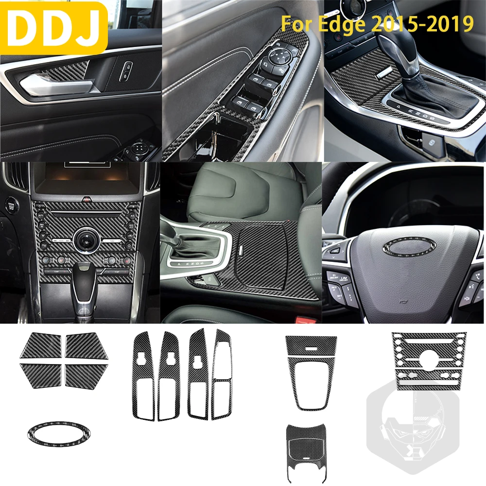 For Ford Edge 2015 2016 2017 2018 2019 Accessories Carbon Fiber ...