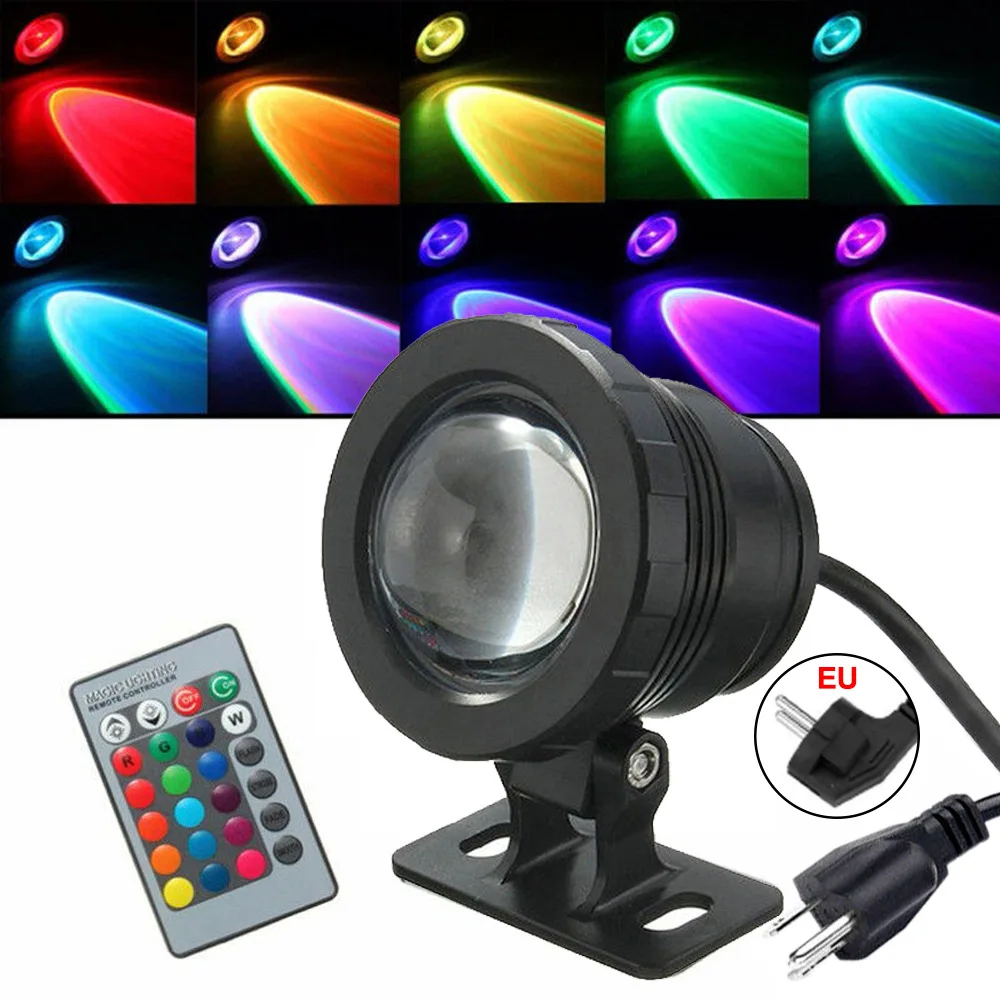 5-10W-RGB-LED-Underwater-Flood-Light-Waterproof-With-Remote-Control ...