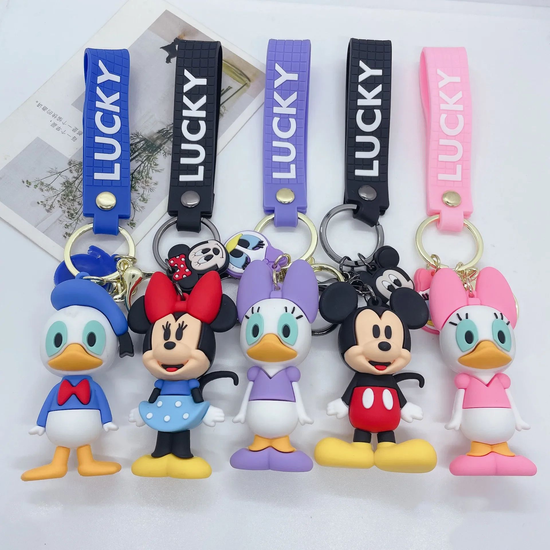 Disney-Cartoon-Mickey-Mouse-and-Donald-Duck-Keychain-Cute-Minnie-Daisy ...