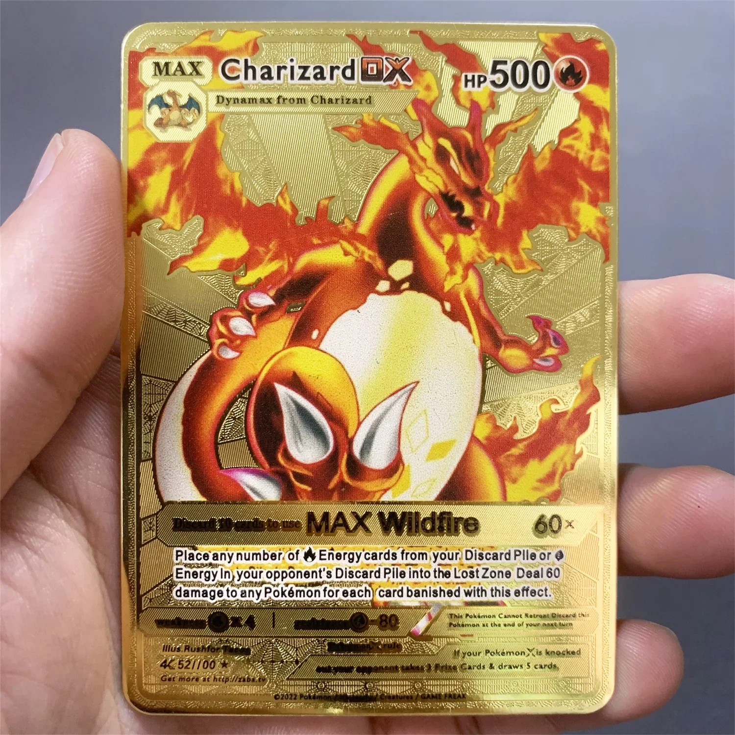 10000HP Charizard Vmax Cards Metal English Card Arceus GX Vstar V ...