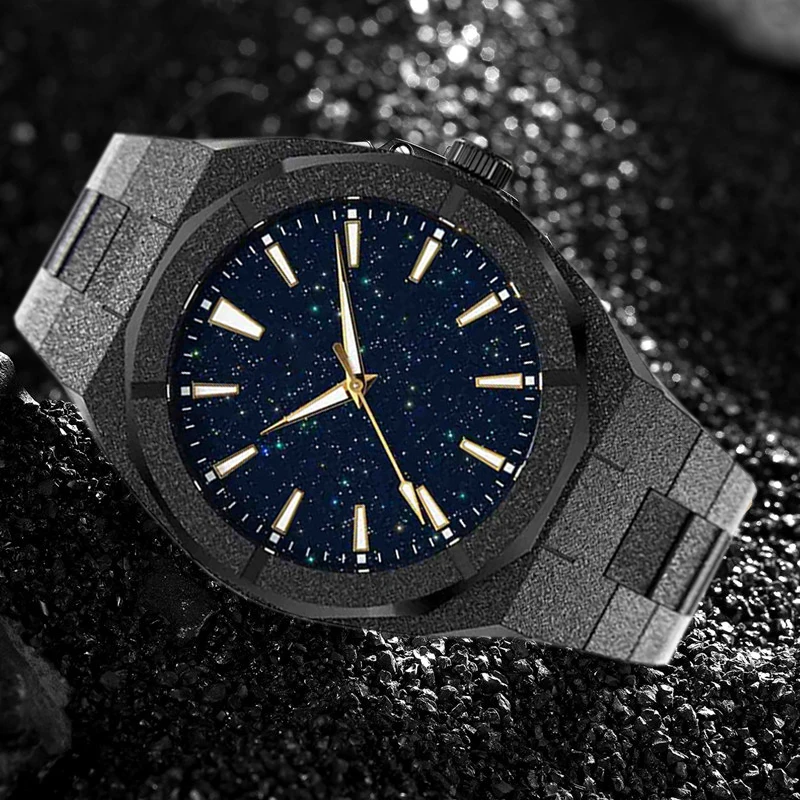 Watch-for-Men-Matte-Star-Dust-Dial-High-Quality-Full-Stainless-Steel ...