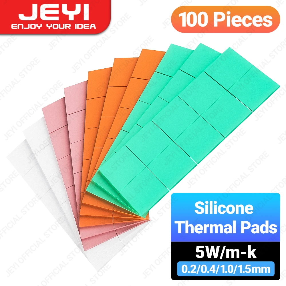 JEYI-100-Pack-Thermal-Conductive-Silicone-Pads-M-2-SSD-NVMe-NGFF ...