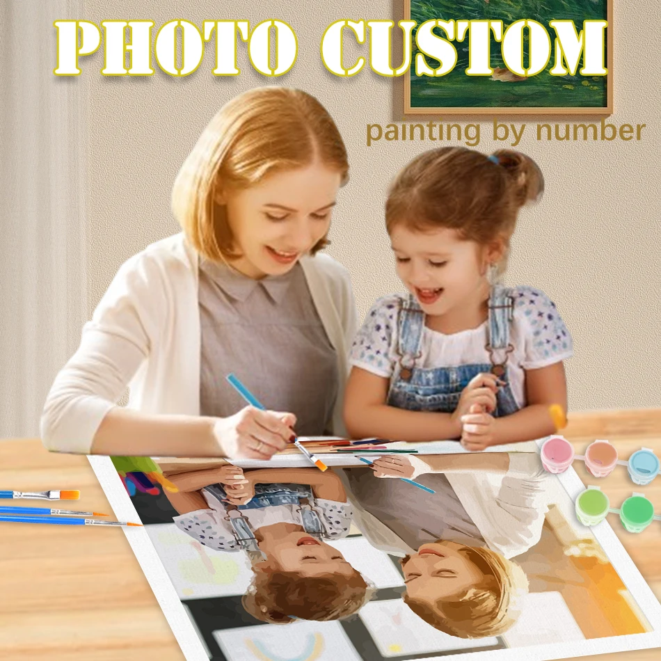 CHENISTORY Photo Custom Painting By Number DIY Acrylic Picture Coloring ...