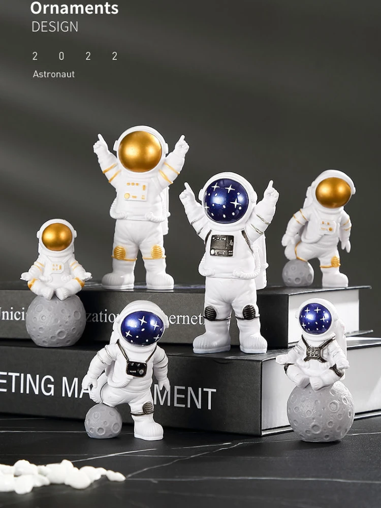 Astronaut Decor Action Figures And Moon Home Decor Resin Astronaut ...