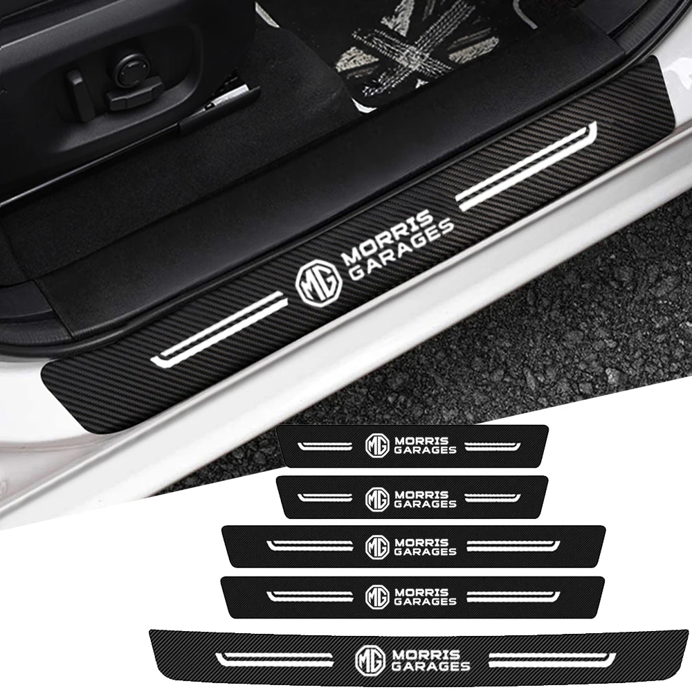 5Pcs Car Door Sill Protector Stickers Rear Trunk Bumper Guard Decals ...