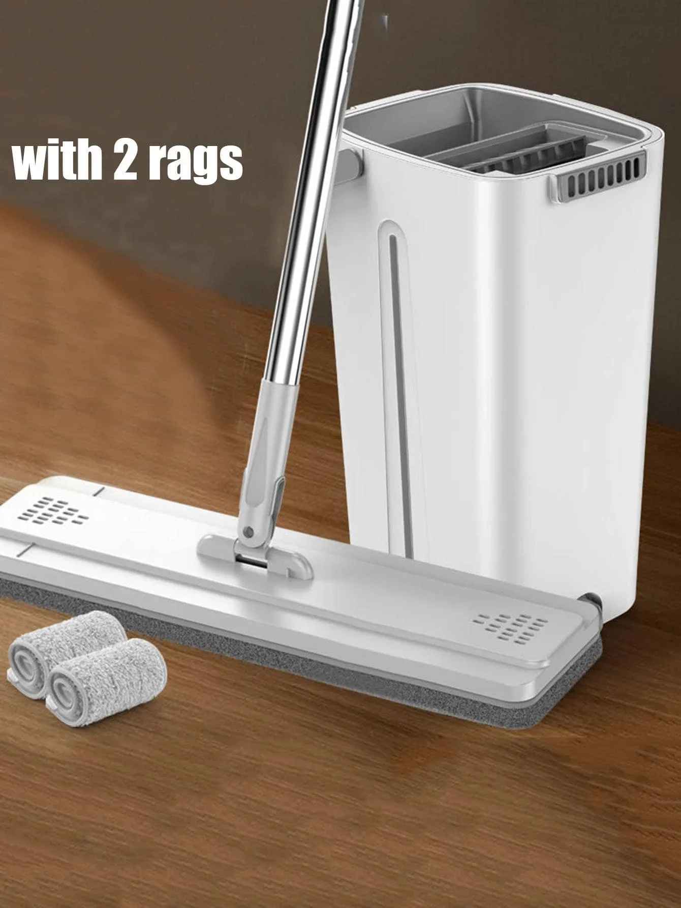 1set-Flat-Floor-Mop-and-Bucket-Set-Hands-Free-Professional-Home-Floor ...