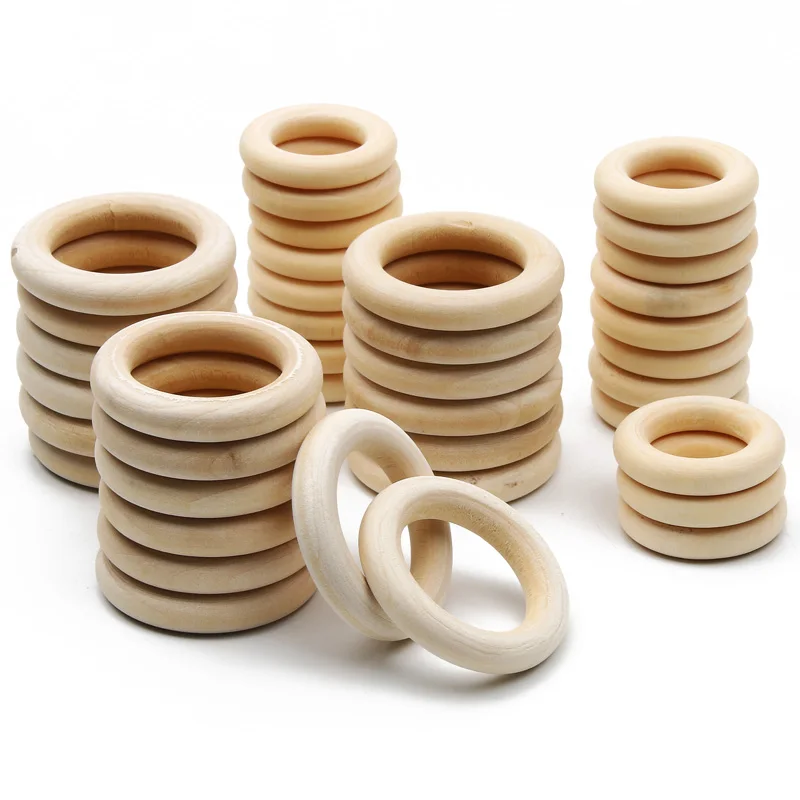 Unfinished-Solid-Wooden-Rings-12-125mm-Natural-Wood-Round-Rings-for ...