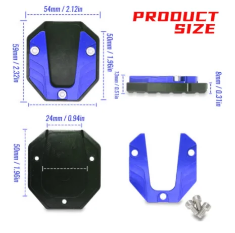 Universal Motorcycle Bikes Kickstand Extender Foot Side Stand Extension ...