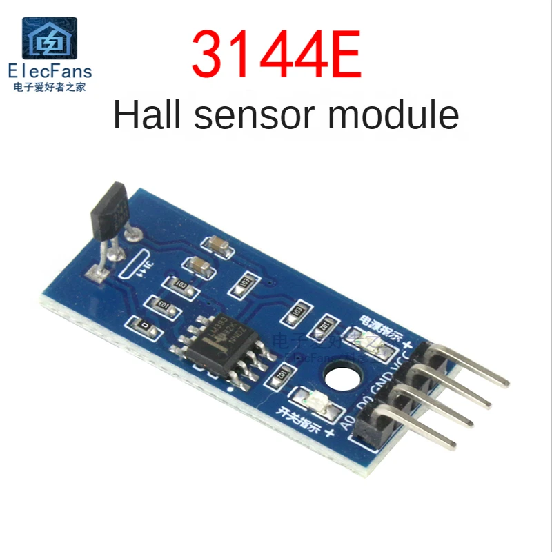 2PCS-Lot-3144E-Hall-Switch-Sensor-Module-Component-Magnetic-Magnet ...