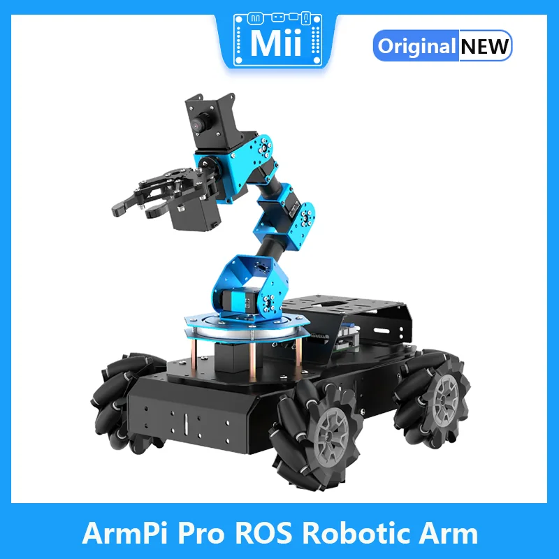 Hiwonder Armpi Pro Raspberry Pi Ros Robotic Arm Developer Kit With 4wd Mecanum Wheel Chassis ...