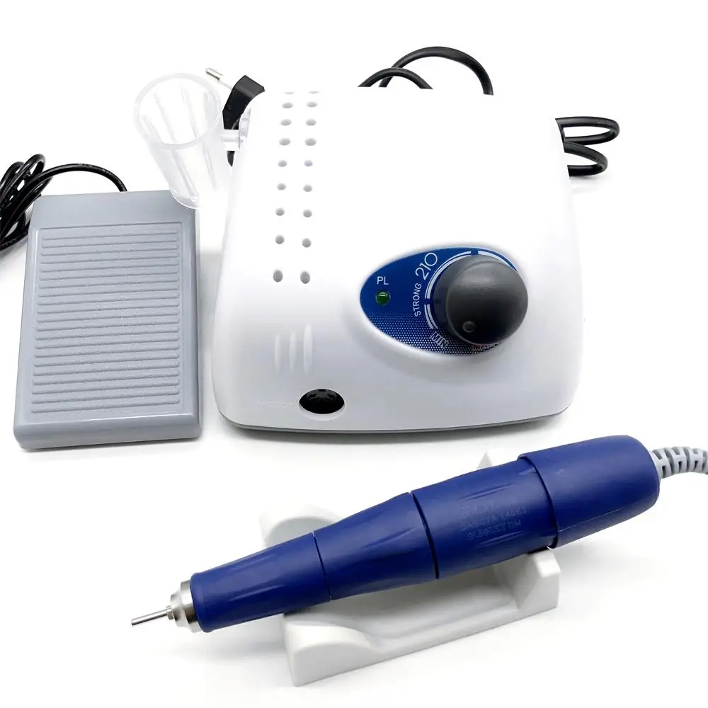 Strong 210 65W Electric Nail Drill Machine 40000rpm Strong 105L Handle ...