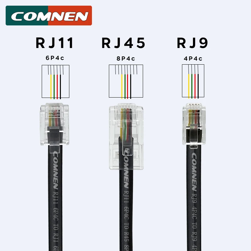 COMNEN-RJ9-RJ9-RJ11-RJ45-Telephone-Data-Cable-4P4C-6P4C-8P4C-Male-to ...