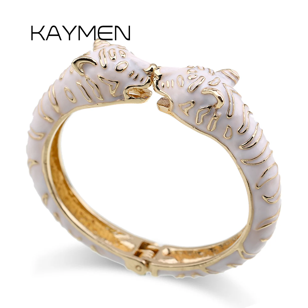 KAYMEN-New-Animal-Leopard-Head-Cuff-Bangle-for-Girls-Women-Gold-plating ...