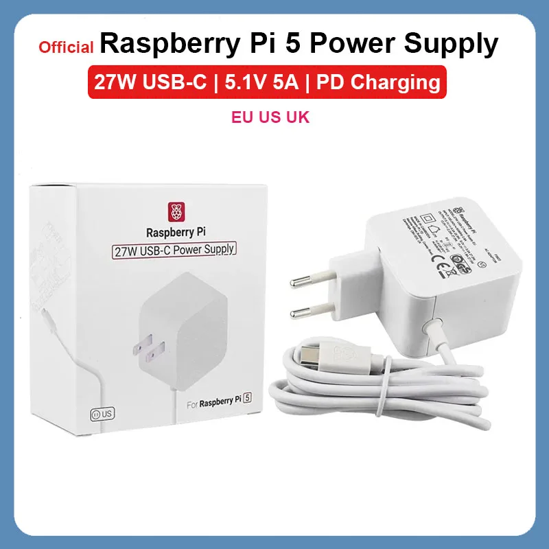 Official-Raspberry-Pi-5-27W-USB-C-Power-Supply-5-1V-5A-USB-C-PD ...