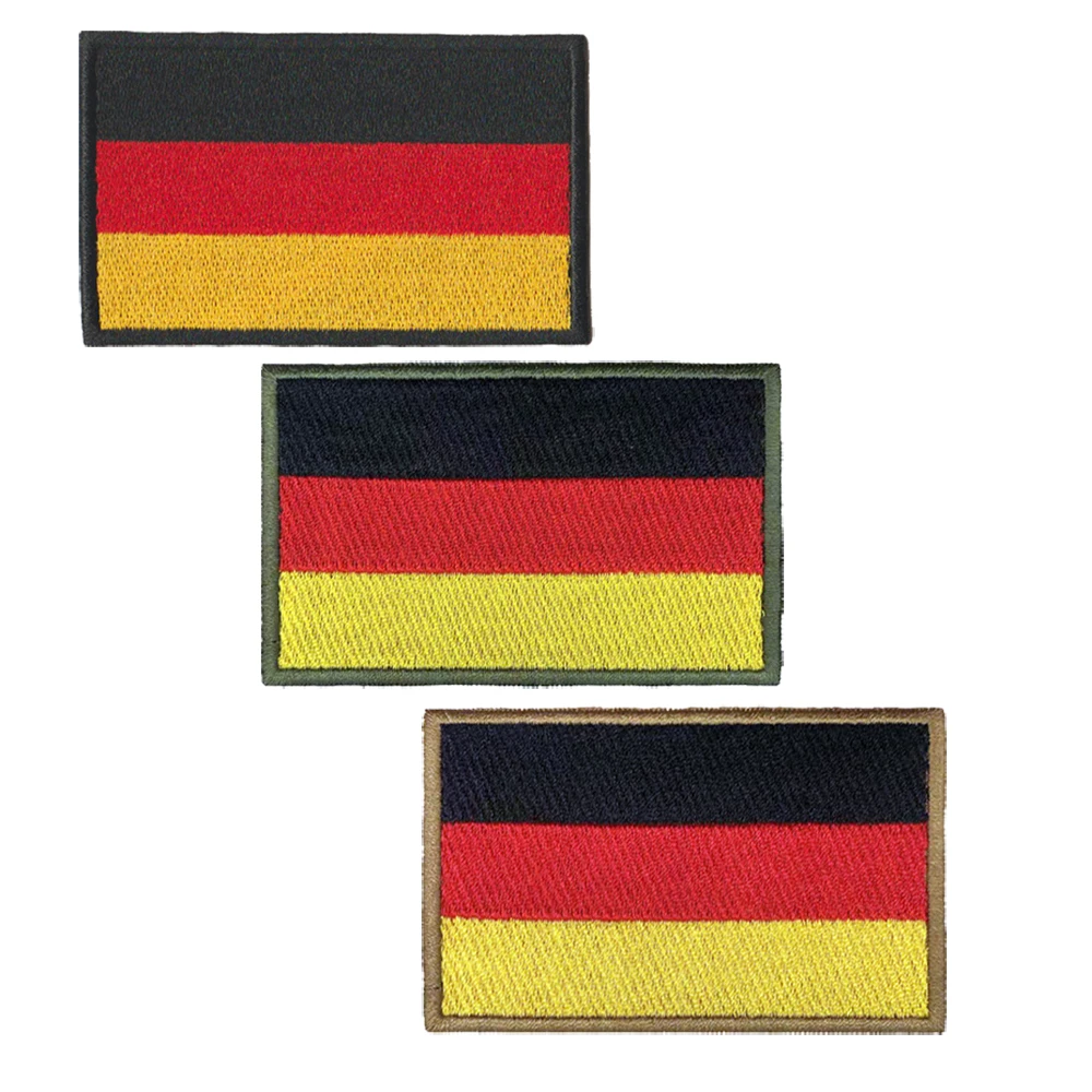 1PC German Flag Germany Armband Embroidered Patch Hook & Loop Or Iron ...