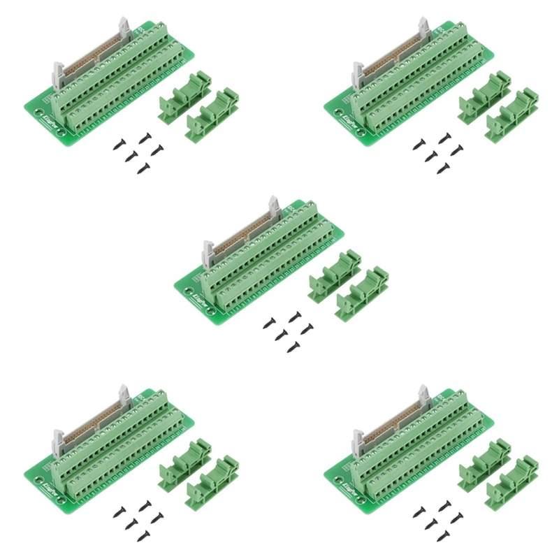 5X-IDC40P-40Pin-Connector-Strip-Breakout-Board-Terminal-Block-Plug-PLC ...