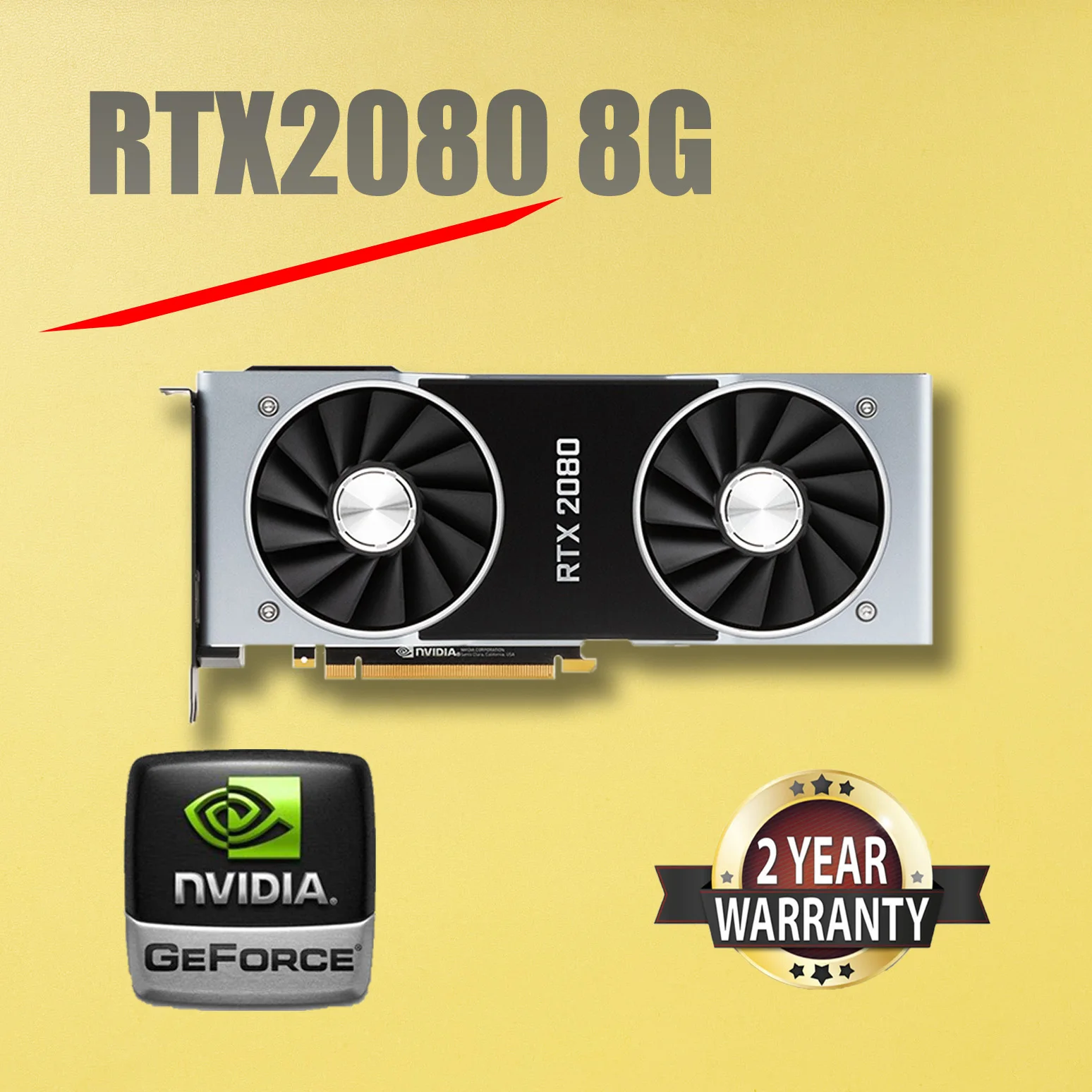 Geforce NVIDIA RTX2080 FE 8G 256bit GDDR6 Founders Edition 2944Turing ...