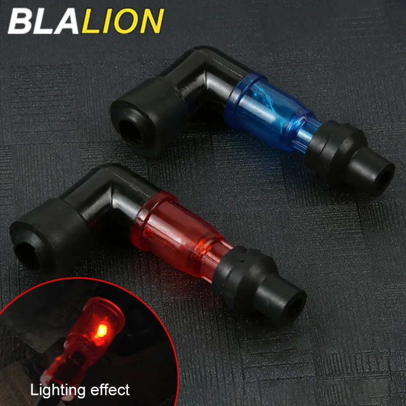 BLALION-90-Degree-Flashing-Spark-Plug-Cap-Flash-Spark-Plug-Resistor-For ...