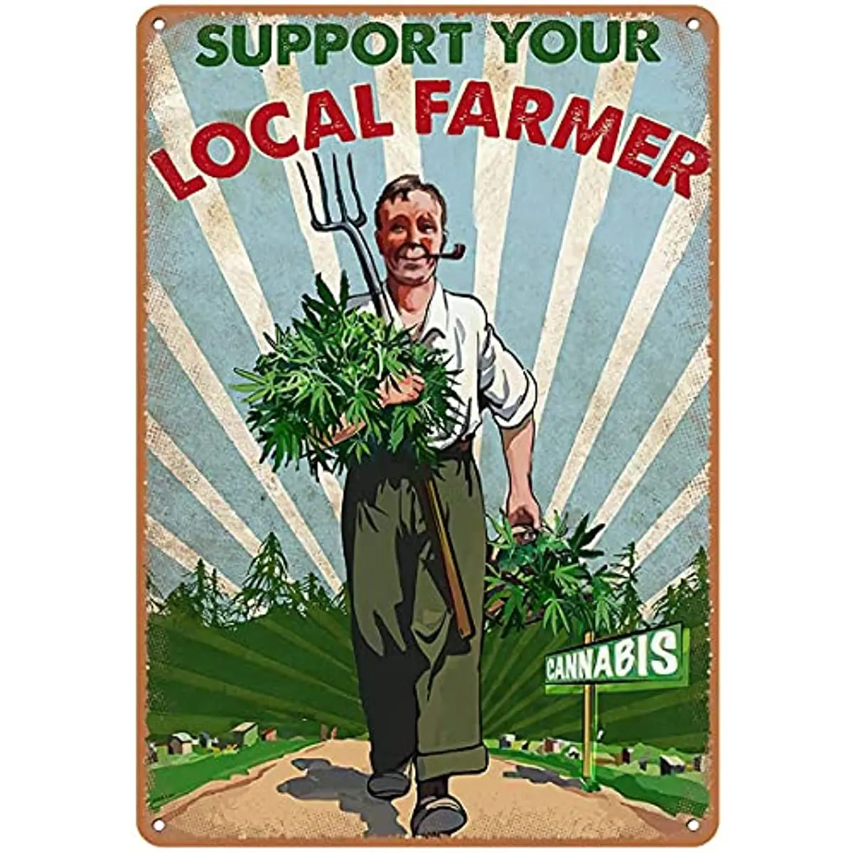 Retro-Weed-Poster-Metal-Tin-Sign-Support-Your-Local-Farmer-Vintage ...