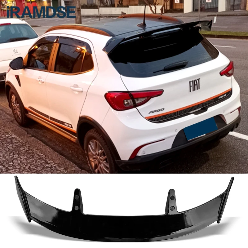 Carro-telhado-asa-para-FIAT-ARGO-spoiler-preto-tipo-TE-superf-cie-de ...
