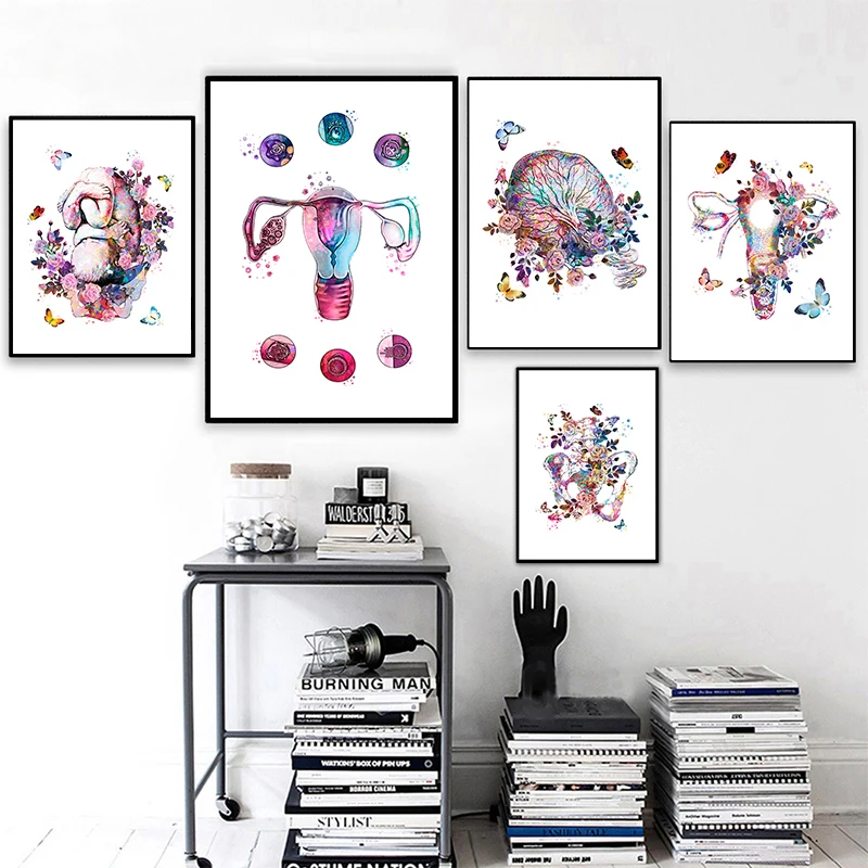 Woman-Reproductive-System-Uterus-Print-Womb-Art-Pregnancy-Poster ...