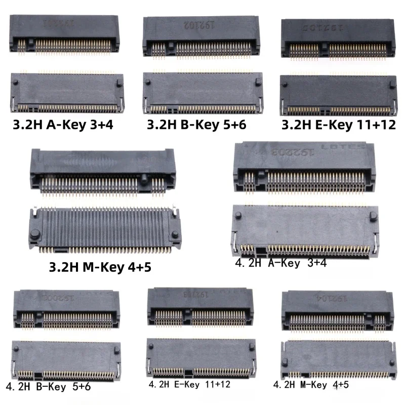 2pcs-M-2-Connector-67P-A-E-M-KEY-NGFF-Interface-Socket-for-SSD-with-H.jpg