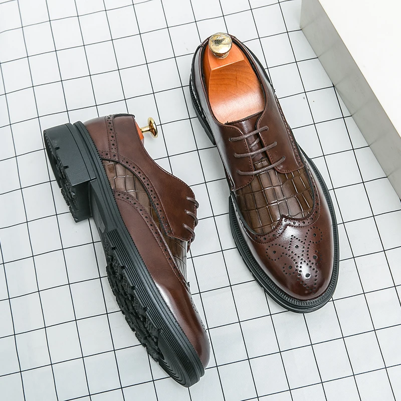 British-Style-Thick-Soled-Shiny-Leather-Shoes-for-Men-s-Elegant-Styles ...