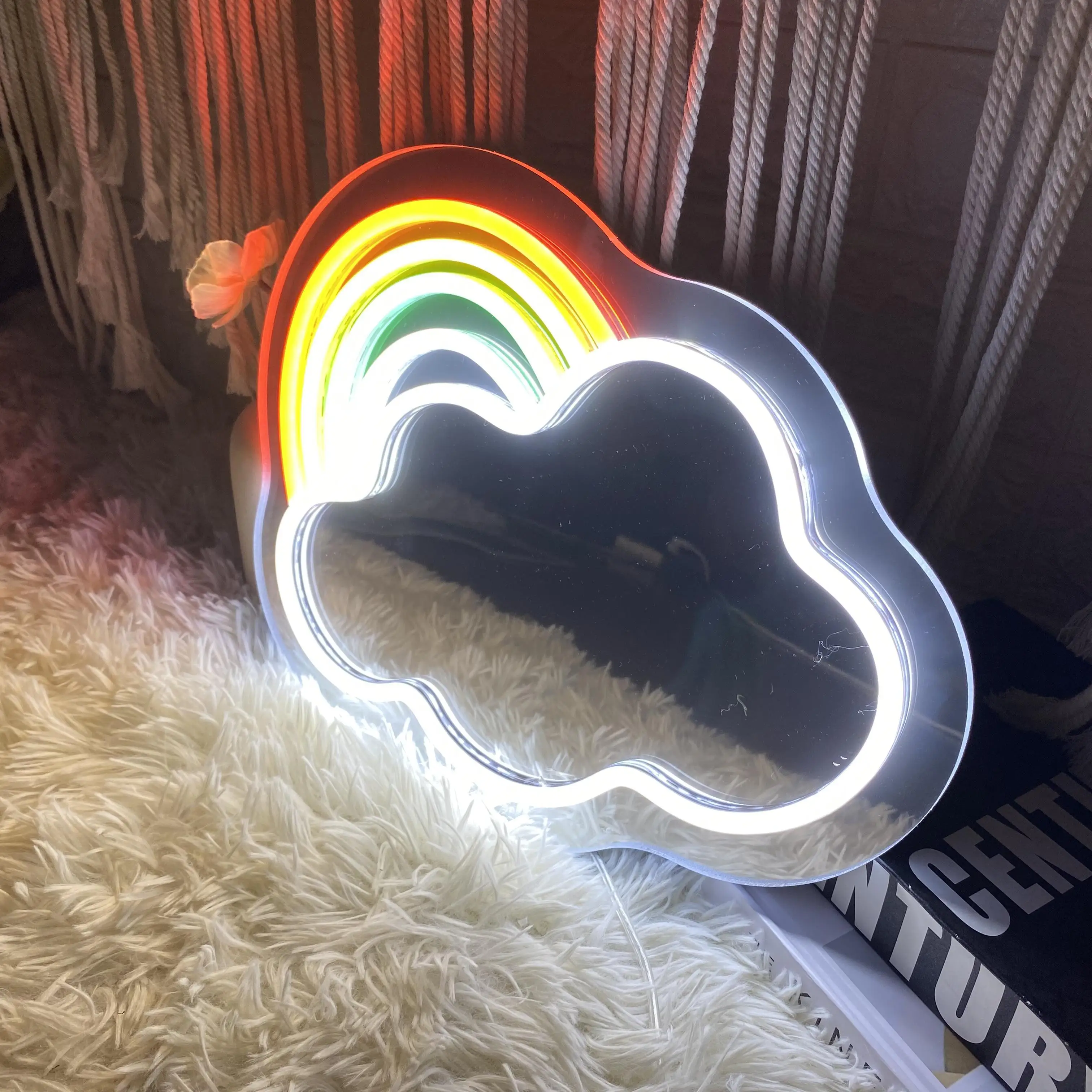 Rainbow-Neon-lights-Mirror-Dimmable-Acrylic-LED-Neon-Sign-Light-Signs ...