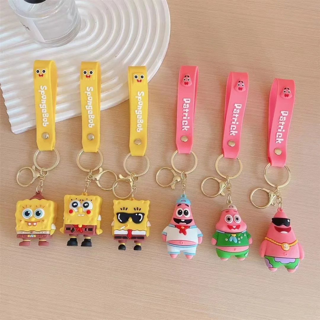 Cute-Spongebob-Key-Chain-Pie-Big-Star-Action-Bag-Pendant-Key-Chain ...