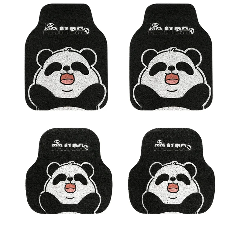 Cartoon-Panda-Car-Mats-Silk-Circle-Universal-Single-Piece-Main-Driver ...