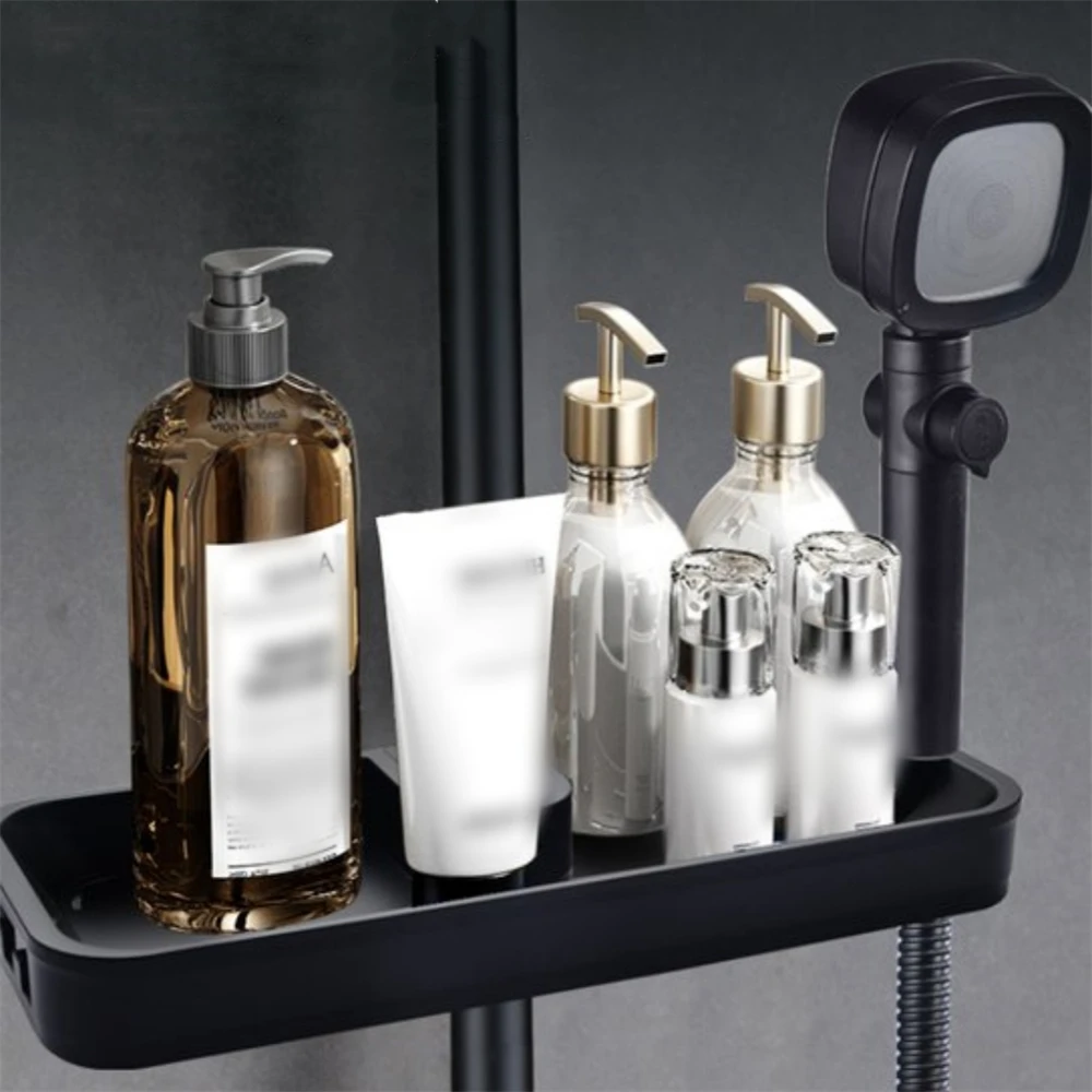 1-Piece-No-Drilling-Bathroom-Rack-ABS-Widthened-and-Thickened-Drainage ...