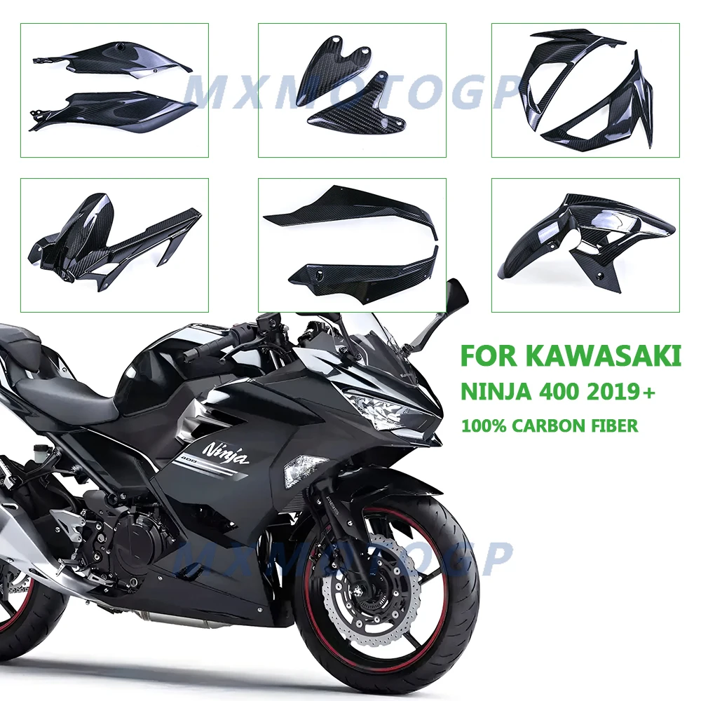 For Kawasaki Ninja 400 2018 2019 2020 2023 100% Carbon Fiber Winglets ...
