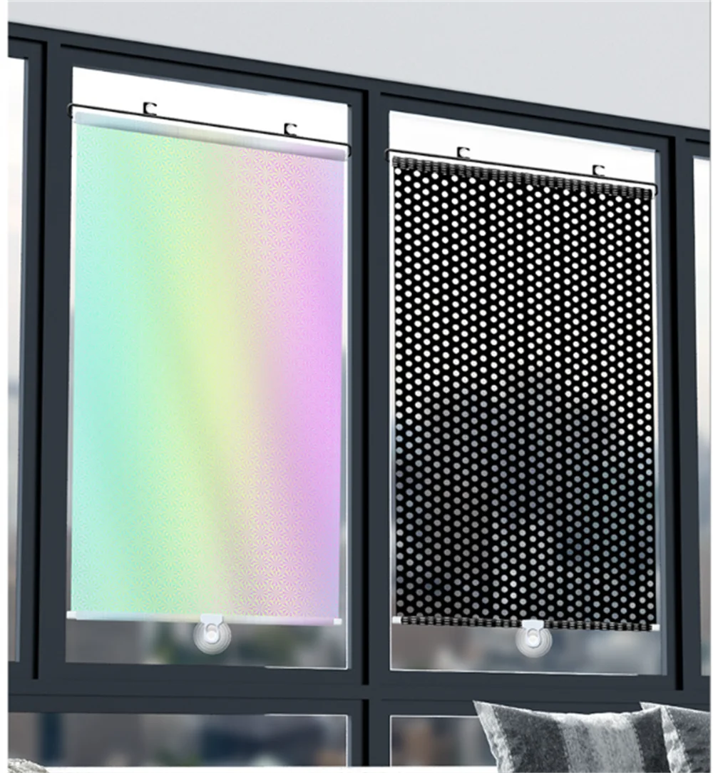 Suction-Cup-Sunshade-Curtain-Retractable-Sunshade-Sunscreen-Free-Punch ...