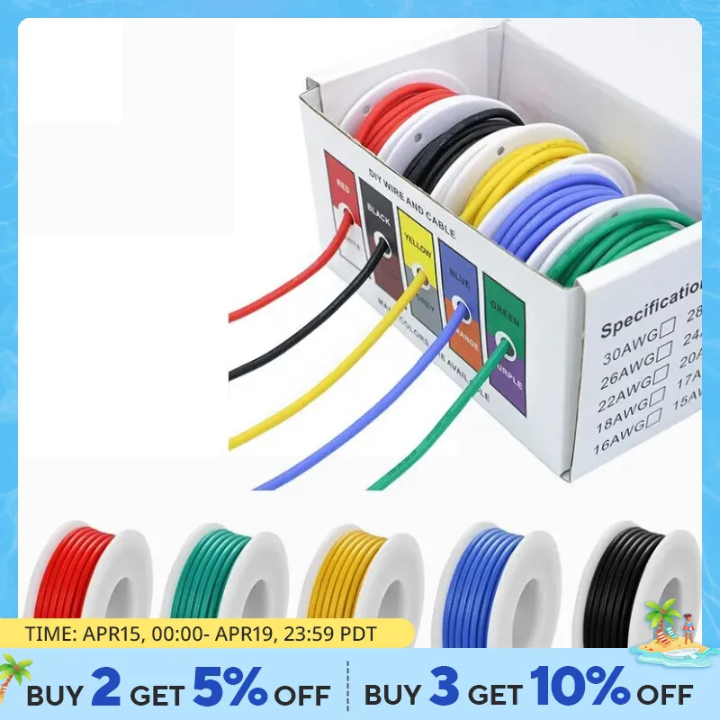 5-Roll-18-AWG-Stranded-Wire-Spool-Flexible-18-PVC-Tinned-Copper ...