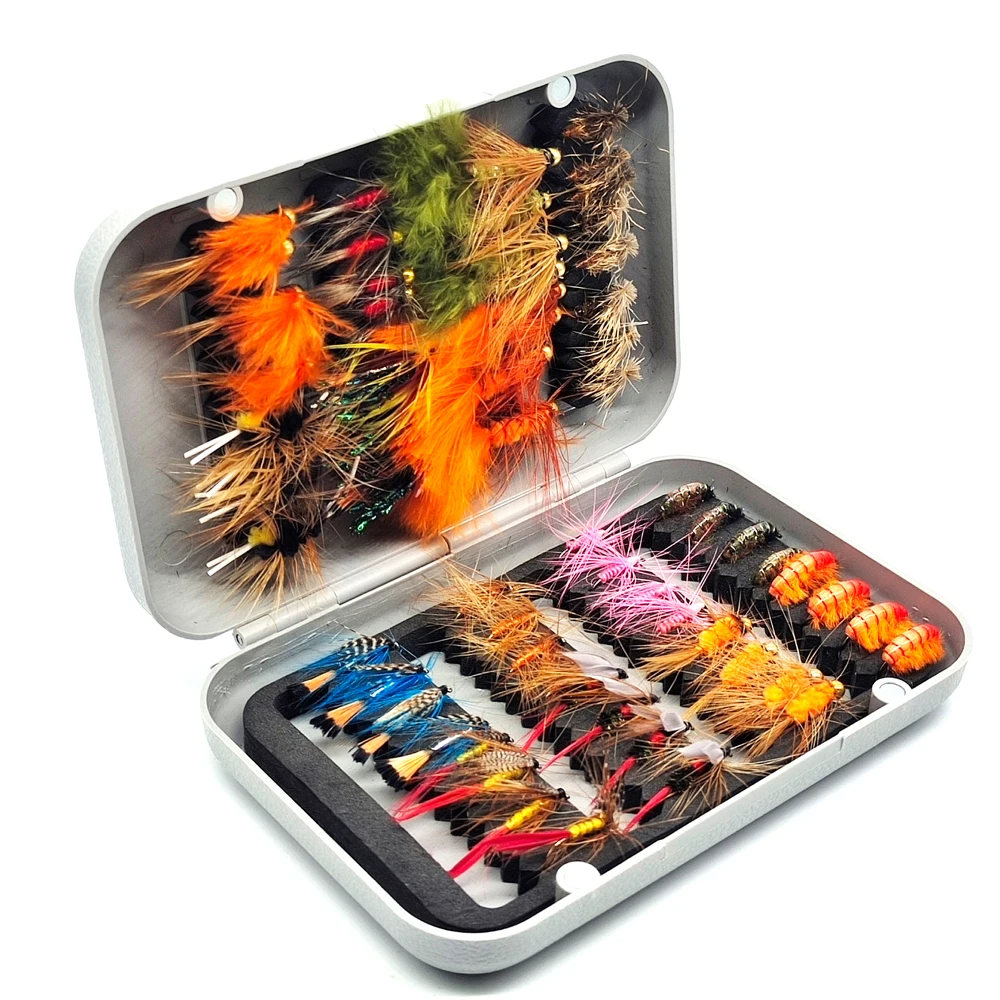Kylebooker-64pcs-Fly-Fishing-Flies-Kit-Fishing-Lure-Assortment-Nymph ...