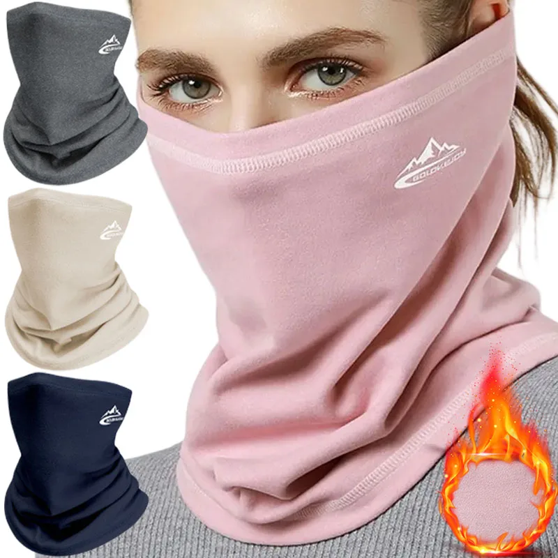 Men Women Winter Sports Bandana Running Velvet Thermal Neck Warmer Ski ...