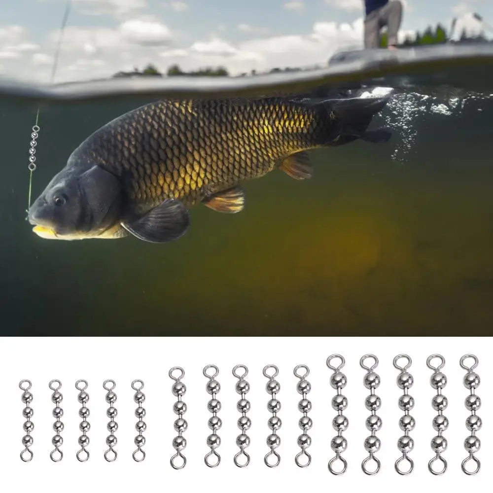 5pcs Bead Fishing Bead Chain Swivel Stainless Steel Not Easily Detached ...