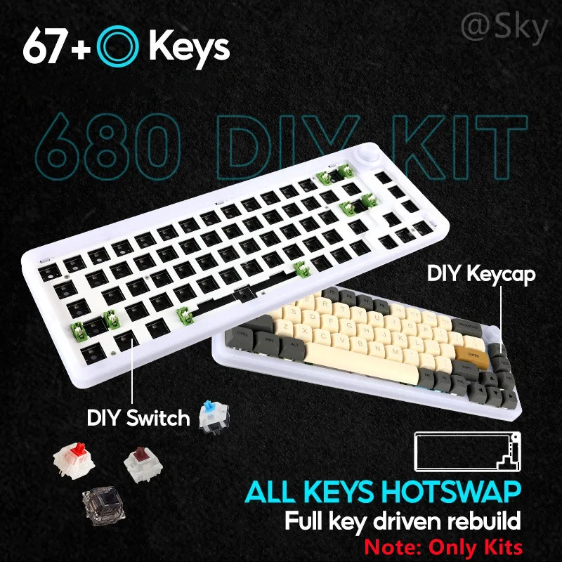 TM680-Mechanical-Keyboard-Diy-Kit-Hotswap-3-Modes-Bluetooth-Wired-2-4g ...