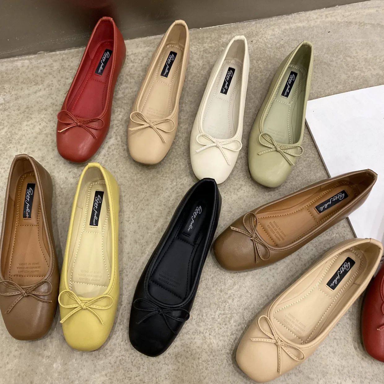 Soft Square Toe Bow-knot Summer Shoes Ladies Women's Moccasins Shallow ...