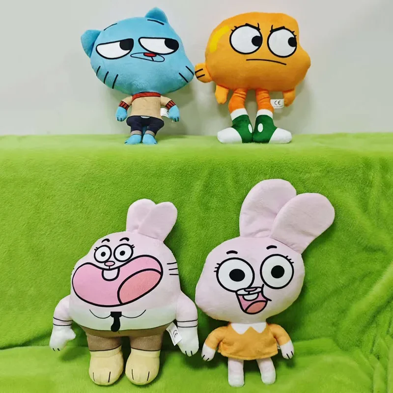 25cm Miniko Cartoon Amazing World Gumball Darwin Anais Plush Toys Cute ...