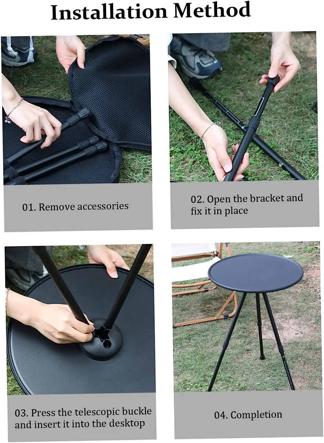 Folding Round Table Portable – DECOR DONE RIGHT