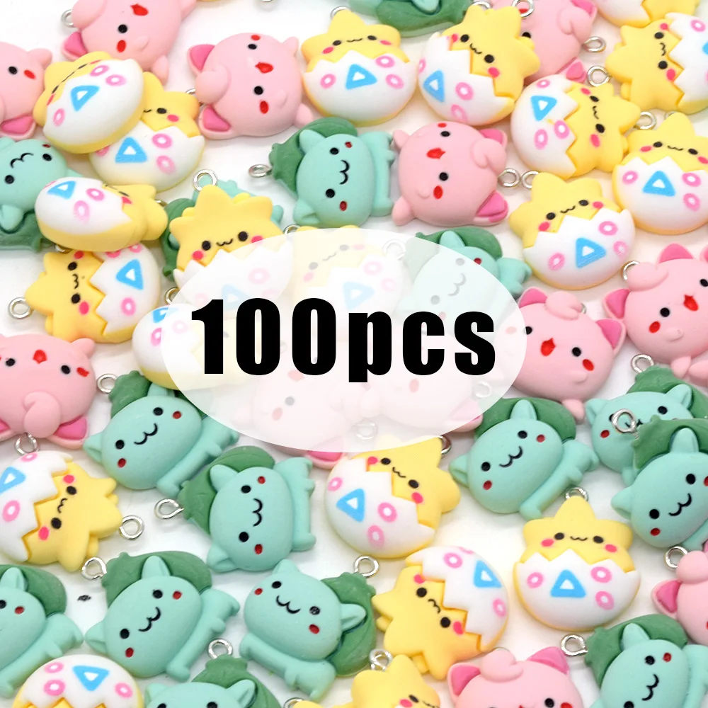 100pcs/Pack Cartoon Anime Frog Egg Resin Charms Bulk Wholesale Charm ...