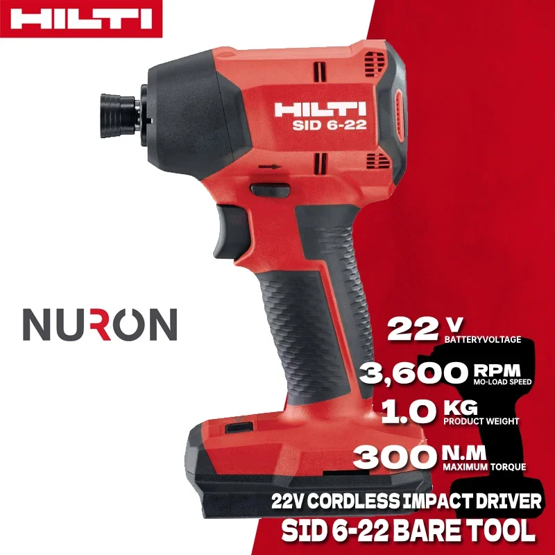 HILTI-NURON-SID-6-22-Cordless-Impact-Driver-Bare-Tool-22V-Rechargable ...