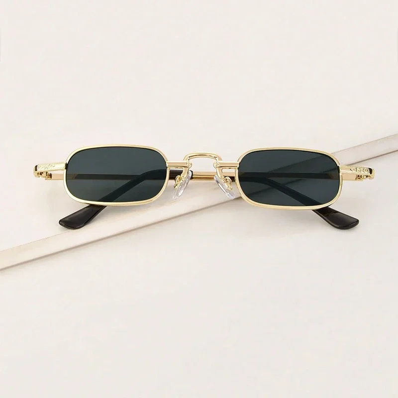 Small-Rectangle-Sunglasses-for-Women-Men-Retro-Metal-Frame-Punk-Sun-Glasses-Vintage-Travel ...