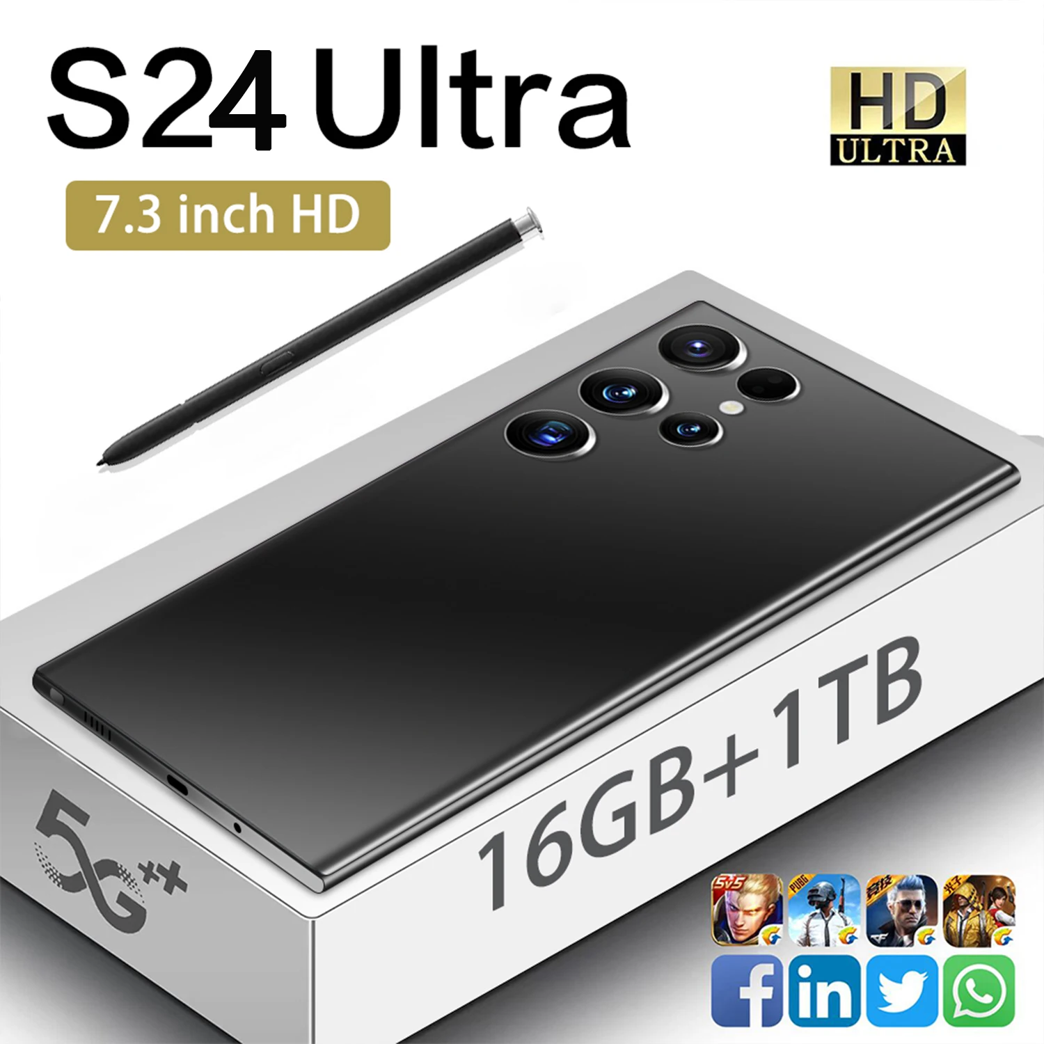 Global-Version-smartphone-s24-ultra-16G-1TB-telephone-7-3inch-Android ...