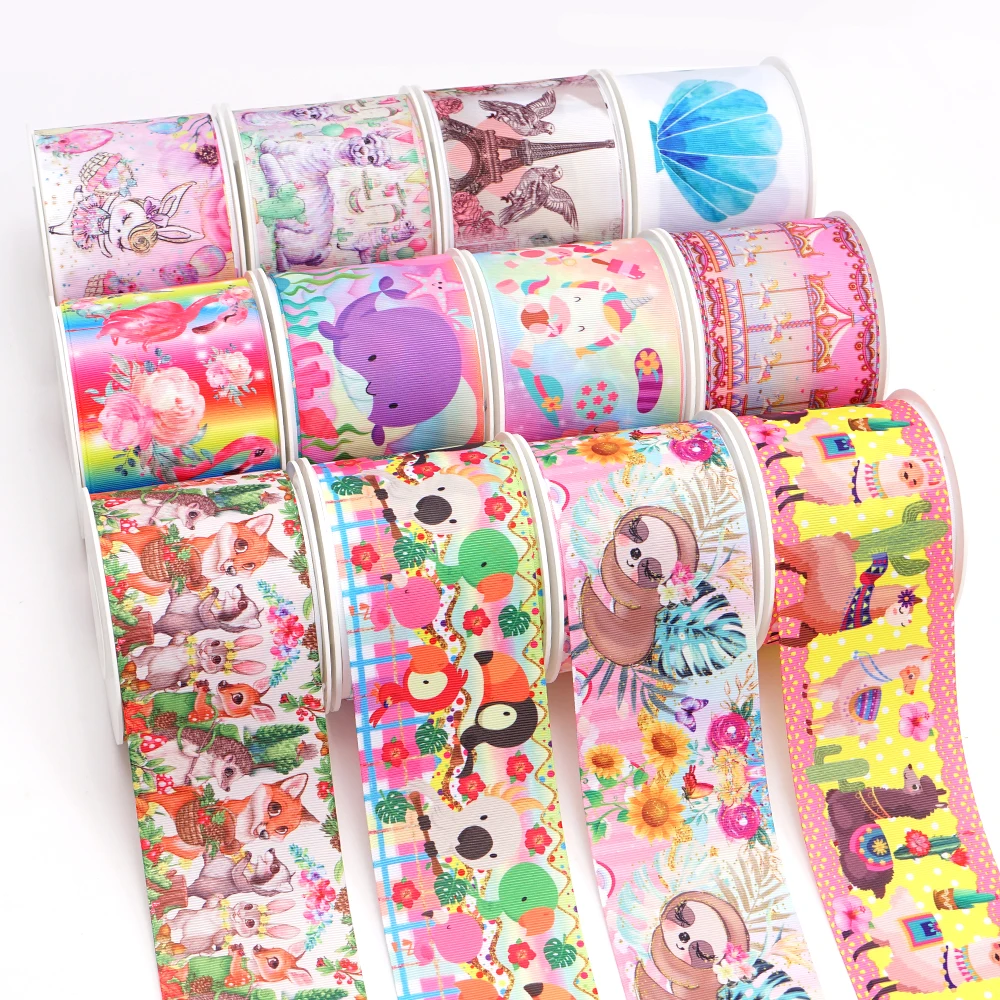 Character Printed Grosgrain Ribbon | 2 Inch Printed Grosgrain Ribbon ...