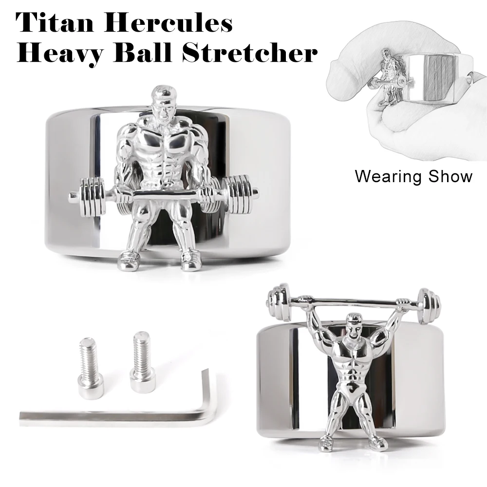 New-Hercules-Testicles-Ball-Stretcher-Heavy-Metal-Stainless-Steel-Male ...