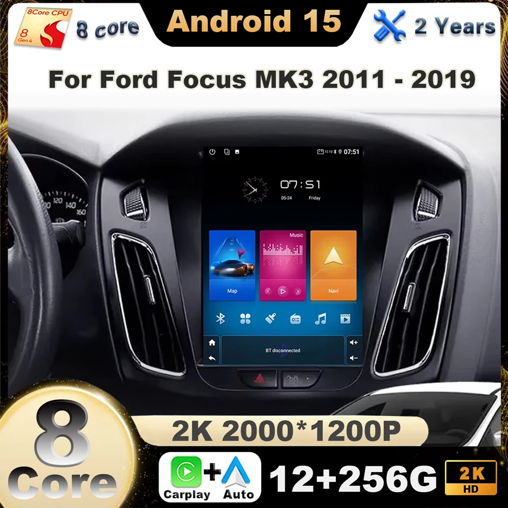 Android 15 Car Radio For Ford Focus MK3 2011 - 2019 Multimedia Video ...