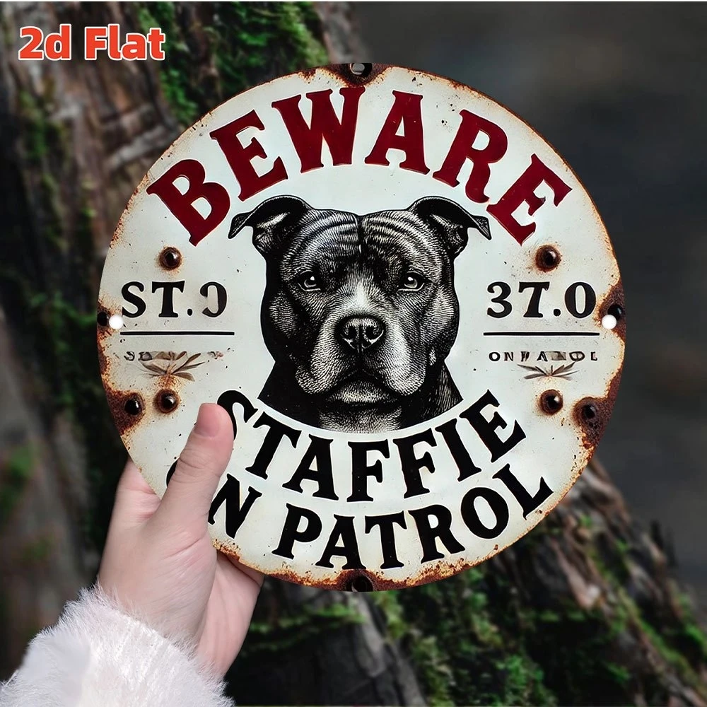 1pcs 8in 2D Planar Vigilant Staffordshire Bull Terrier Patrol Team ...