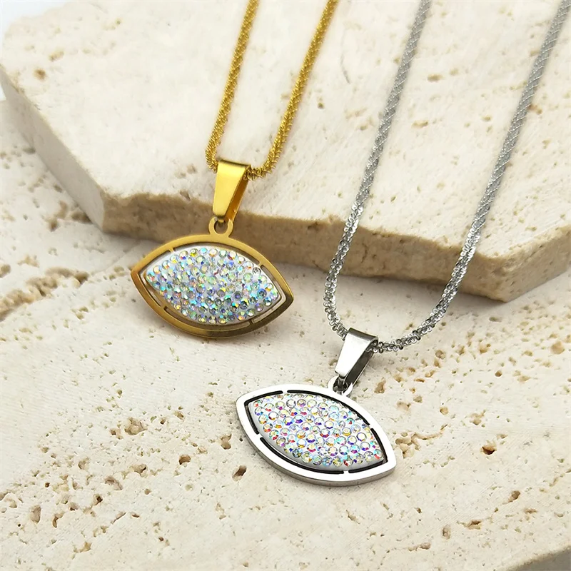 Aesthetic-Turkey-Eye-Necklace-for-Women-Men-Stainless-Steel-Silver ...